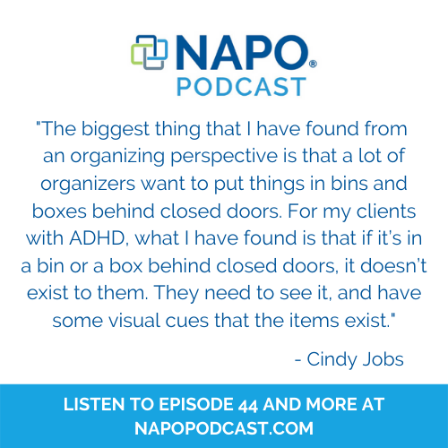 Cindy Jobs, NAPO Member since 2012 - NAPO
